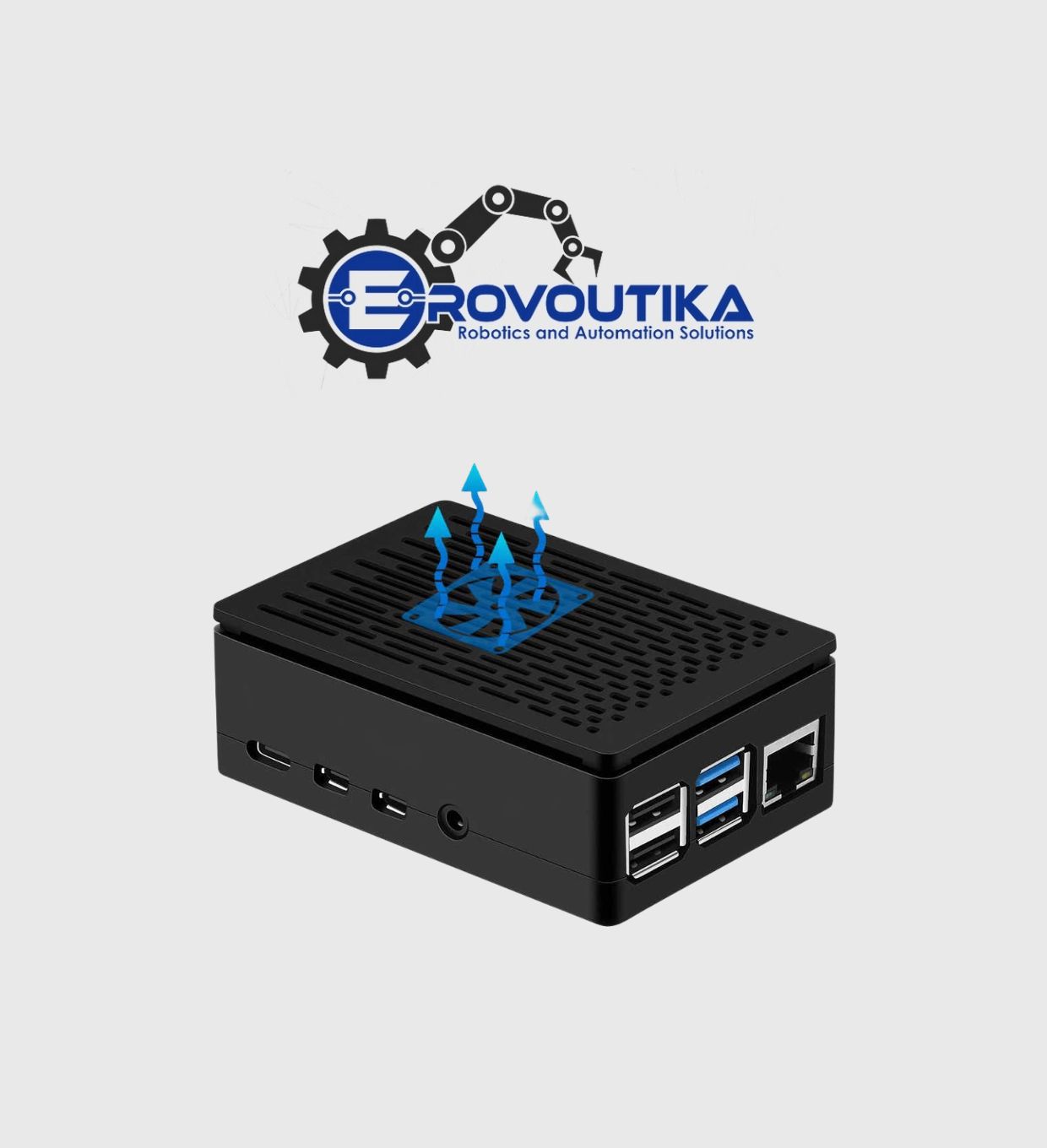 Raspberry Pi 4 Black Case With Fan Mount | Shop |Erovoutika