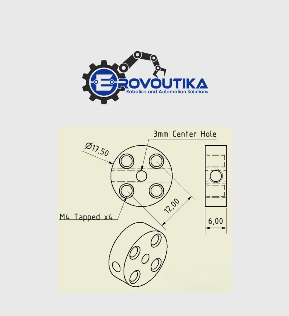 CNC Machined Flat Hubs (3mm Hole - Pair) | Shop |Erovoutika